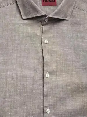 BOSS Slim-fit Shirt In Cotton And Linen