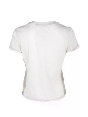FRAME Contrast-stitch T-shirt