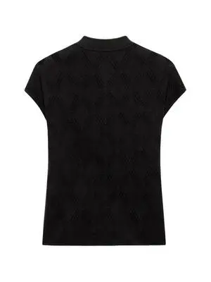 Shanghai Tang Openwork-knit Silk Top