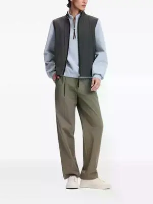 Shanghai Tang Zip-up Standing-collar Gilet - Grey