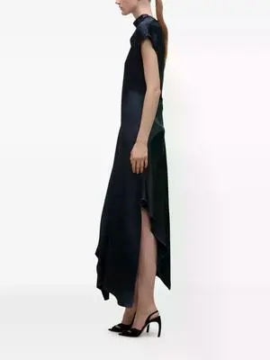 Victoria Beckham High-neck Draped Midi Dress