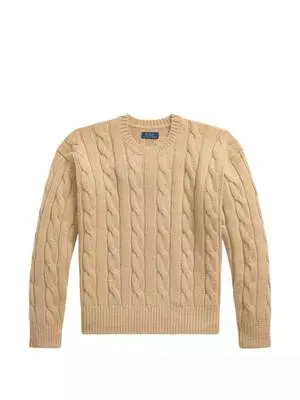 Polo Ralph Lauren Relaxed Fit Cable Wool-blend Jumper - Neutrals