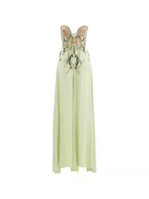 SAIID KOBEISY Embroidered Crepe Jumpsuit