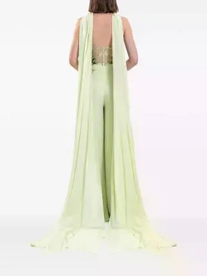 SAIID KOBEISY Embroidered Crepe Jumpsuit