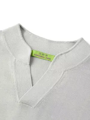Shanghai Tang Mandarin Short-sleeve Silk T-shirt