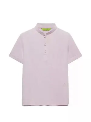 Shanghai Tang Shou Mandarin-collar Knot-button Polo Top - Purple