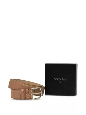 Patrizia Pepe Grained Leather Belt - Brown