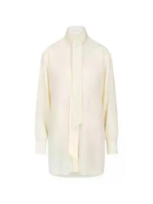 Victoria Beckham Pleated Scarf-detail Blouse