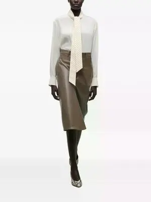 Victoria Beckham Pleated Scarf-detail Blouse