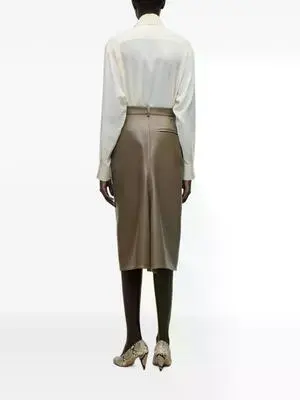 Victoria Beckham Pleated Scarf-detail Blouse