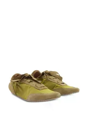ODISSI Suede Panelled Sneakers - Green