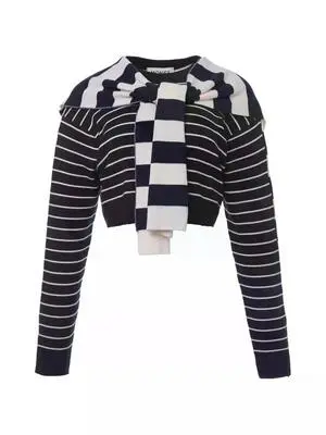 Monse Striped Cropped Sweater
