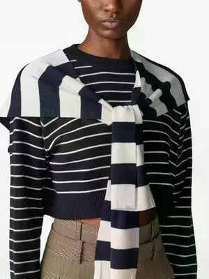 Monse Striped Cropped Sweater