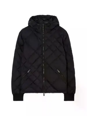 Burberry Check-stitch Nylon Doversgreen Puffer Jacket