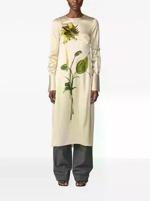 Monse Deconstructed Sunflower-print Midi Dress