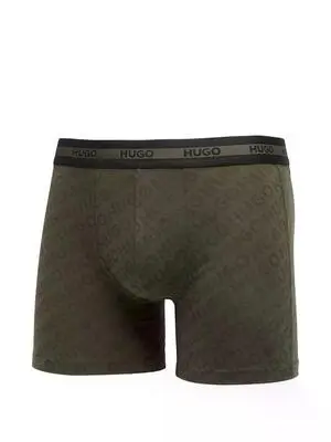 Hugo Logo-waistband Boxer Briefs - Green