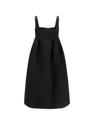 GANNI Square Neck Midi Dress