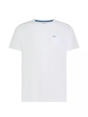 SUN 68 Logo-embroidered Pocket T-shirt - White
