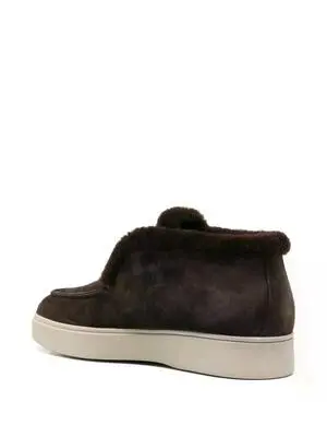 Officine Creative Frame Shearling-trim Suede Ankle Boots
