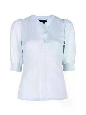 Veronica Beard Coralee Puff-sleeve Top