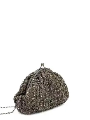 HOSS INTROPIA Beaded Sequined Clutch Bag With Chain Strap