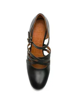 Chie Mihara Leather Strappy Heeled Pumps
