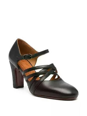 Chie Mihara Leather Heeled Pumps - Black