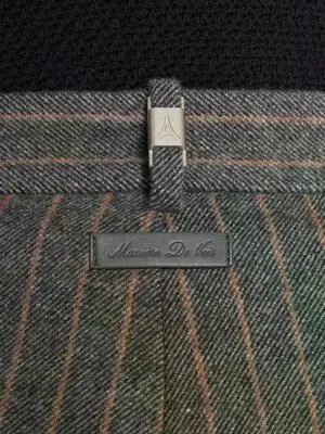 Manière De Voir Pierre Twin Pleat Wool Pinstripe Trousers - Grey