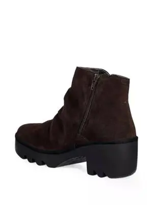 Fly London Ruched Suede Ankle Boots