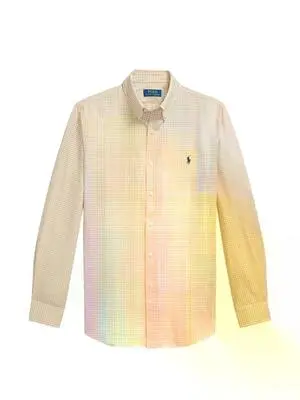 Polo Ralph Lauren Custom Fit Gingham Stretch-poplin Shirt