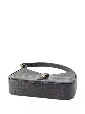 Saint Laurent Le 5 A 7 Croc Embossed Leather Shoulder Bag