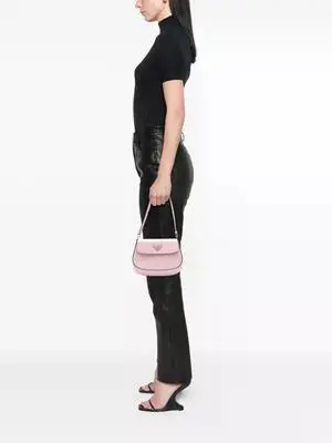 Prada Spazzolato Leather Cleo Flap Shoulder Bag