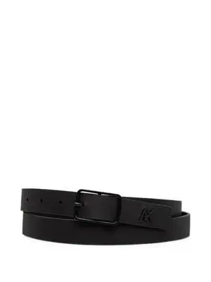 Armani Exchange Logo-plaque Buckle-fastening Belt - Black