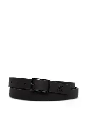 Armani Exchange Logo Plaque Belt - Black