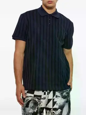 Versace Jacquard Cotton Piqué Polo Shirt