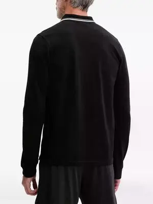 FILA Biella Logo-patch Long-sleeve Polo Shirt