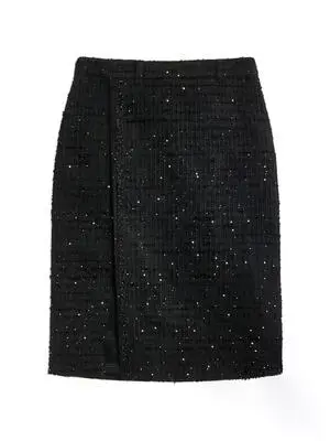 SEMICOUTURE Sequin-embellished Tweed Skirt