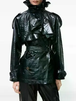 Burberry Checked Trench Coat