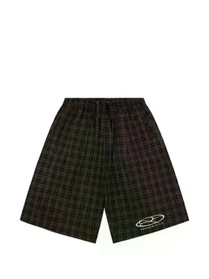 BOREDOM KILLS Lounge Checked Shorts - Brown