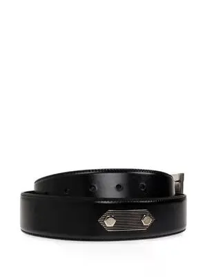 Versace Leather Belt 4 Cm - Black