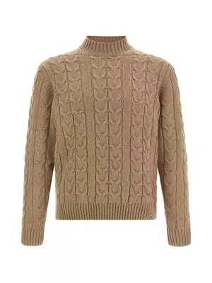 ZANONE Cable-knit Mock-neck Sweater