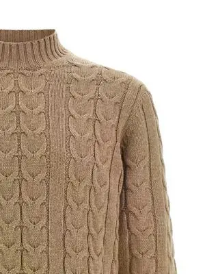 ZANONE Cable-knit Mock-neck Sweater