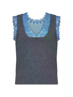 Rabanne Embroidered Satin-insert Sweater