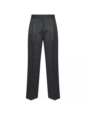 TOTEME Pleated Herringbone-pattern Trousers
