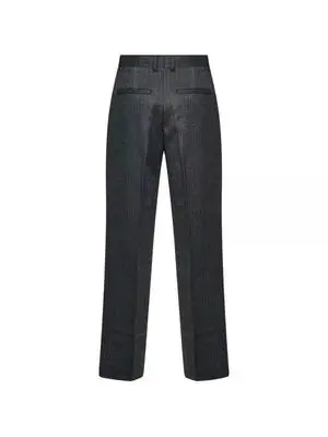TOTEME Pleated Herringbone-pattern Trousers