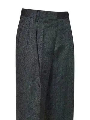 TOTEME Pleated Herringbone-pattern Trousers
