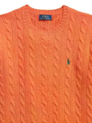 Polo Ralph Lauren Cable-knit Wool-cashmere Jumper - Orange