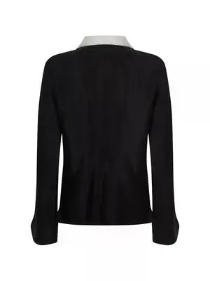 RÓHE Button-shoulder Satin Blouse