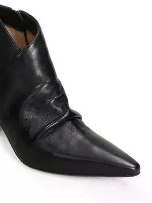 THE SELLER Ruched Pointed-toe Ankle Boots