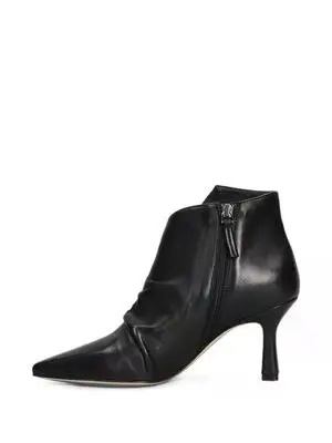 THE SELLER Ruched Pointed-toe Ankle Boots